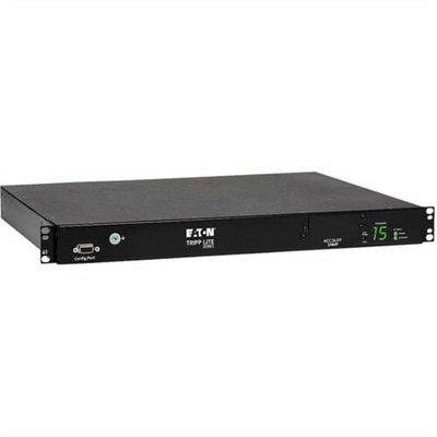 Eaton Tripp Lite Series 2.4kW Single-Phase Local Metered Automatic Transfer Switch PDU  Two 200-240V C14 Inlets  10 C13 Outputs  1U  TAA