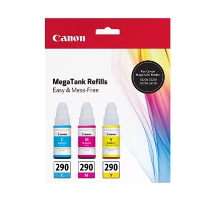 Click here for Canon GI-290 CMY Ink Bottle Value Pack prices