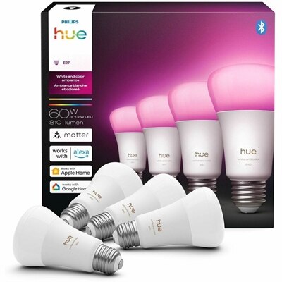 Click here for Philips Hue Color 4 pack - 60W Bulb prices