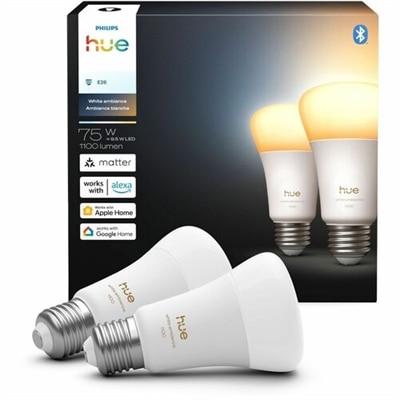 Click here for Philips Hue White Ambiance 2 pack - 75W Bulb prices