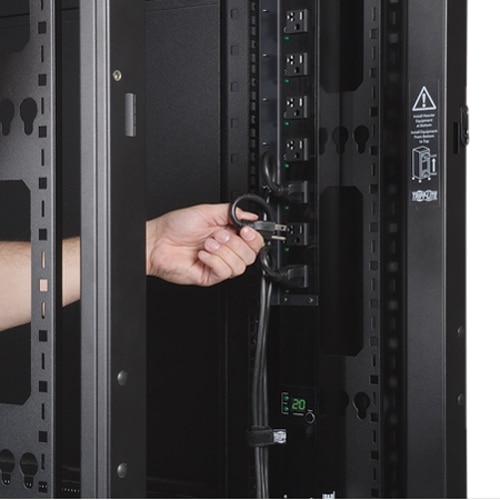 Eaton Tripp Lite Series SmartRack 42U Standard-Depth Rack Enclosure Cabinet with Doors and Side ...