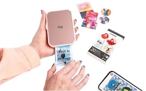 Canon IVY Zero Ink Printer - Color - Photo Print - Portable - Blush ...