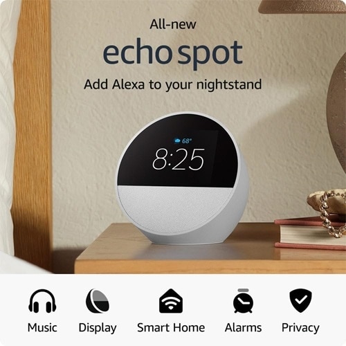 Amazon Echo Spot Smart Home Hub - Alexa - IEEE 802.11a/b/g/n/ac ...