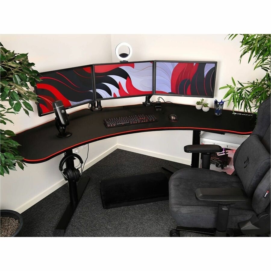 Arozzi Arena Angelo Gaming Desk - Black / Red | Dell USA