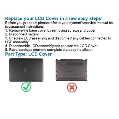 Dell Chrome LCD Back Case/Rear Cover with WWAN Antenna and RGB | Dell ...