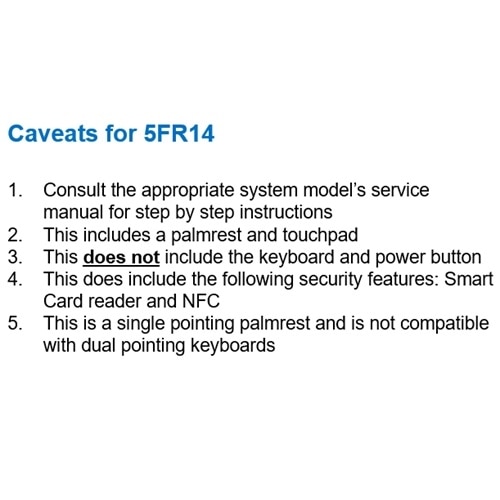 Dell Palmrest Assembly with Smart Card Reader, NFC and Touch Pad | Dell UK