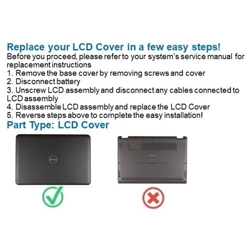 Dell LCD Back Case/Rear Grey Cover with Antenna | Dell UK