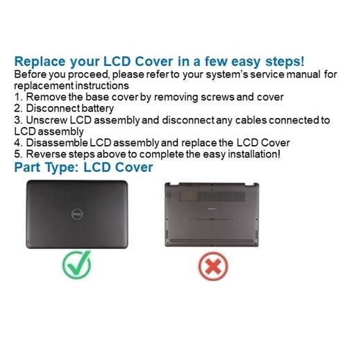 Boîtier arrière/panneau arrière de l’écran ACL Dell pour Latitude 3300/ ...