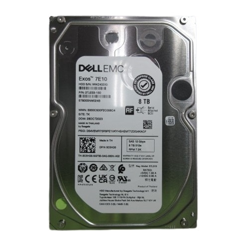 Dell 8TB 7.2K RPM SAS ISE 12Gbps 512e 3.5in Hard Drive | Dell Hong Kong